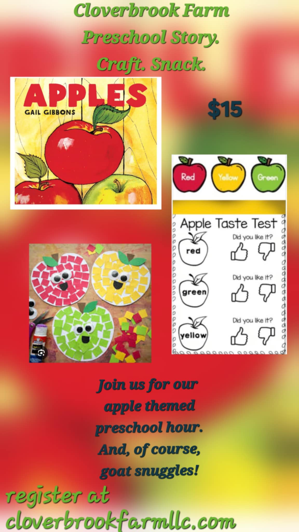 Preschool Farm Hour "Apples" | Cloverbrook Farm